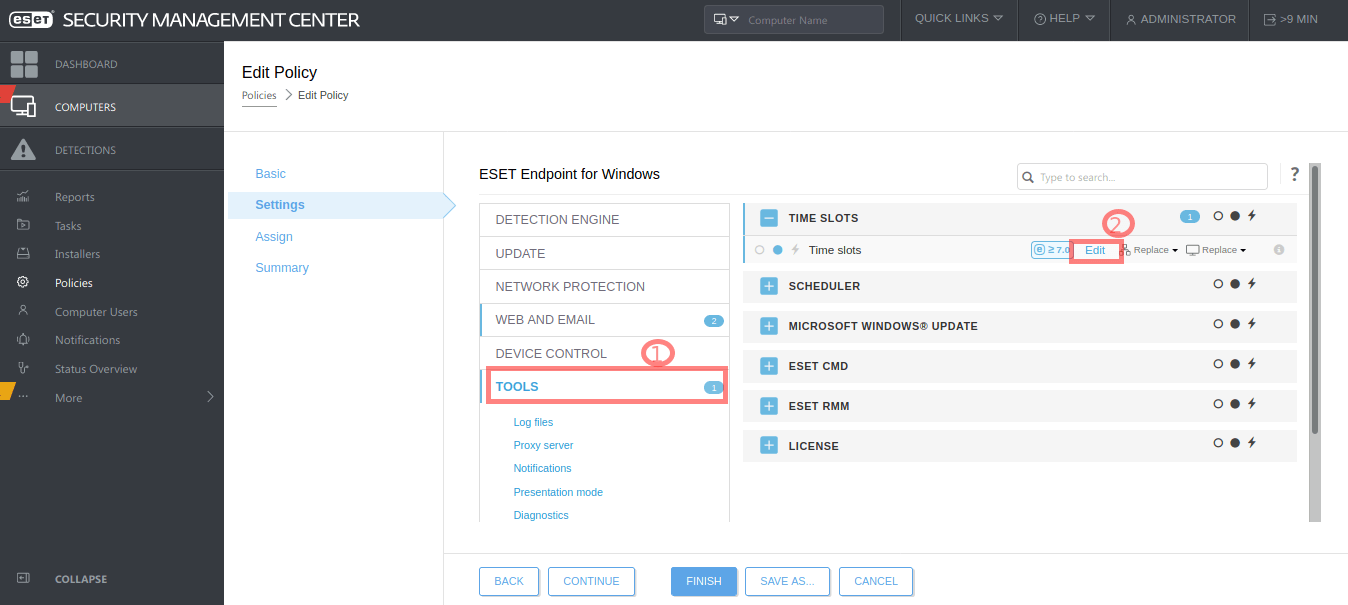 Membuat Policy Schedule Blok Website Menggunakan Fitur Webcontrol ESMC ...