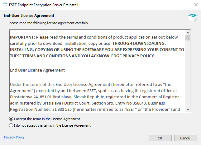 Tutorial Instalasi Eset Endpoint Encryption Eee Server Prosperita Knowledge Based